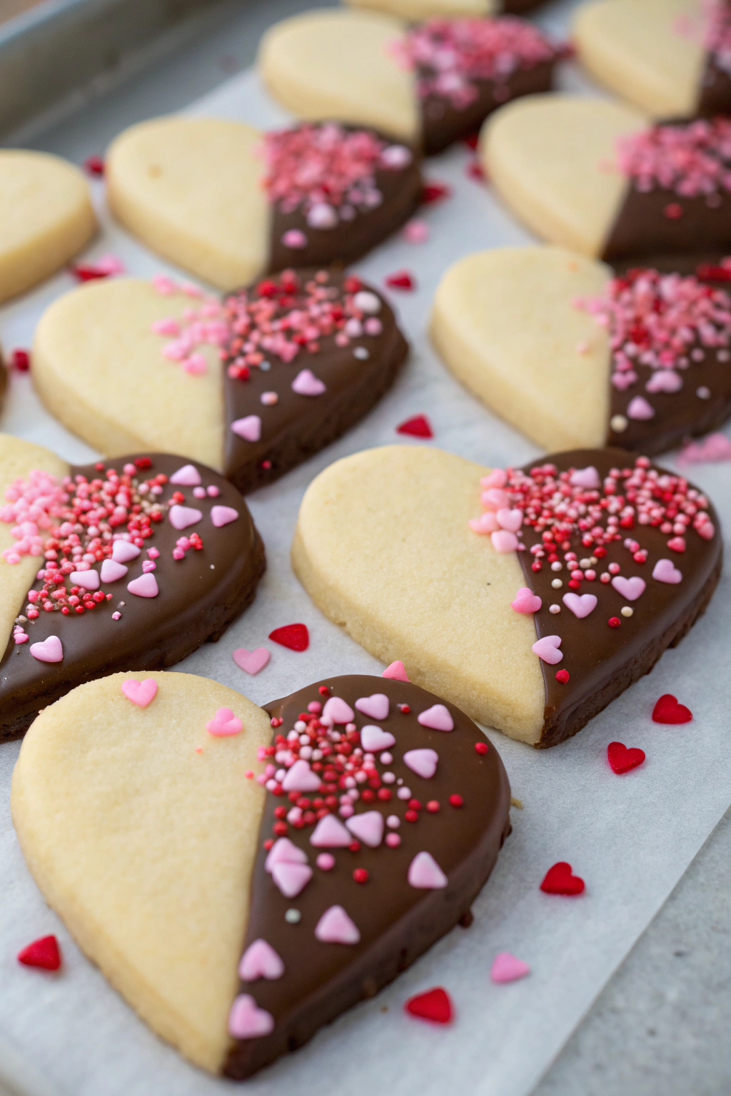 ⁣5 ingredient Valentines Shortbread Hearts Recipe 2026
